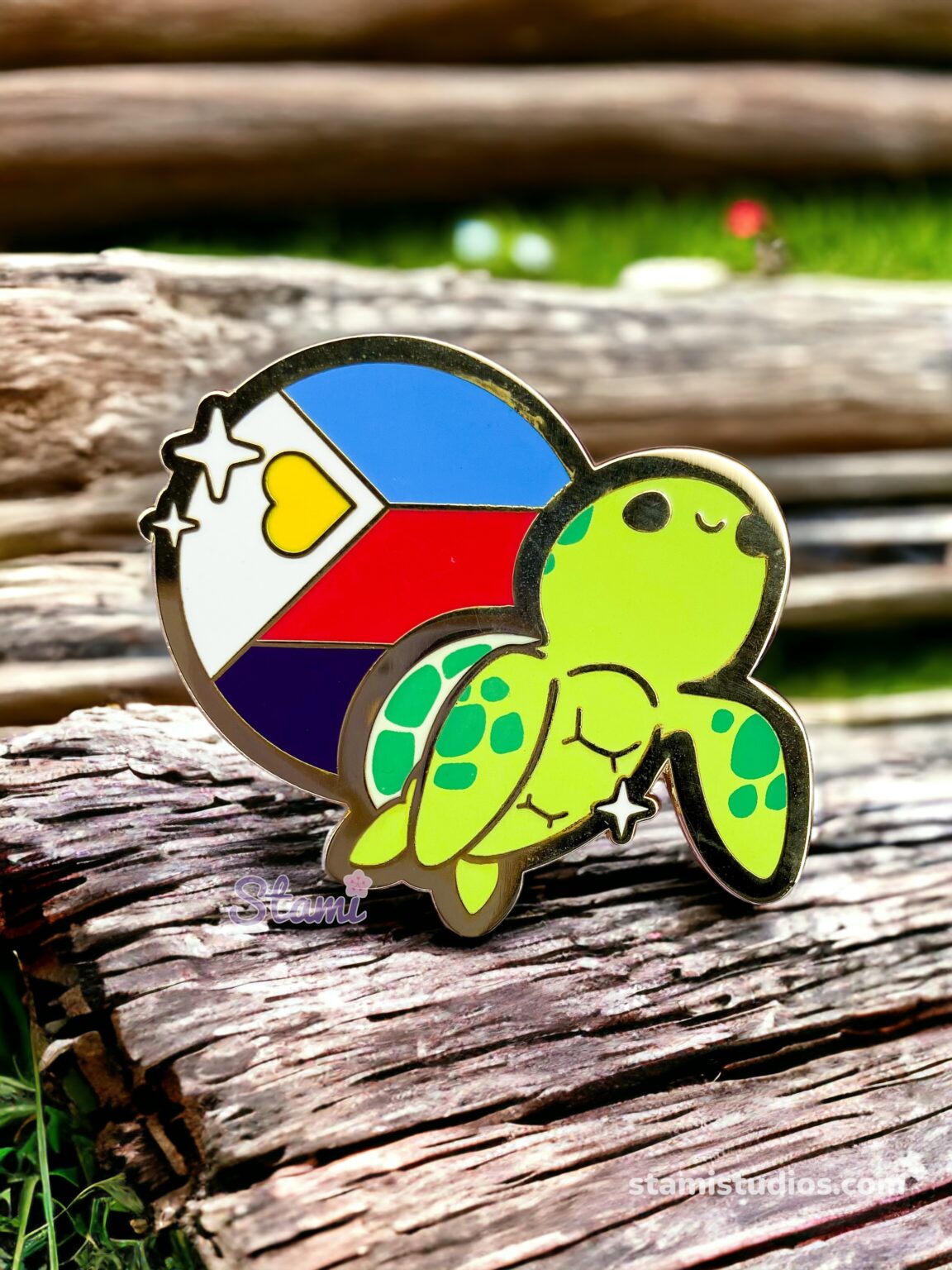 Polyam Turtle Pin - Stami Studios